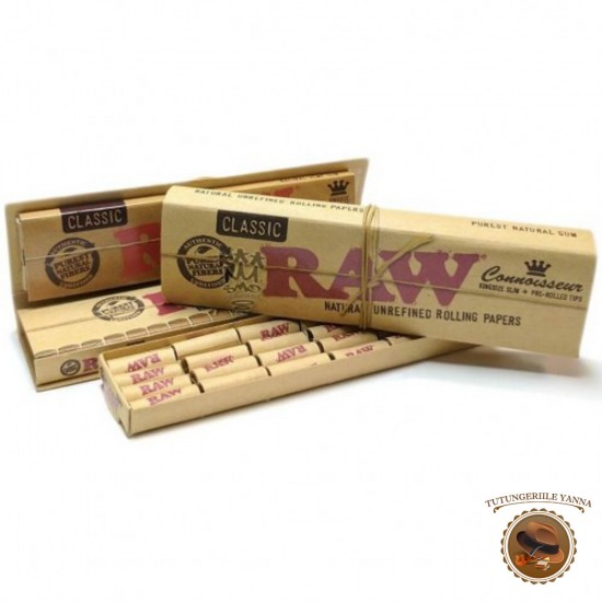 Raw Connoisseur Ks Slim + Filtre Carton Pre-Rulate - Comanda online ...
